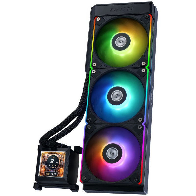 Lian Li HydroShift LCD 360 AIO Water Cooler, ARGB - Nero